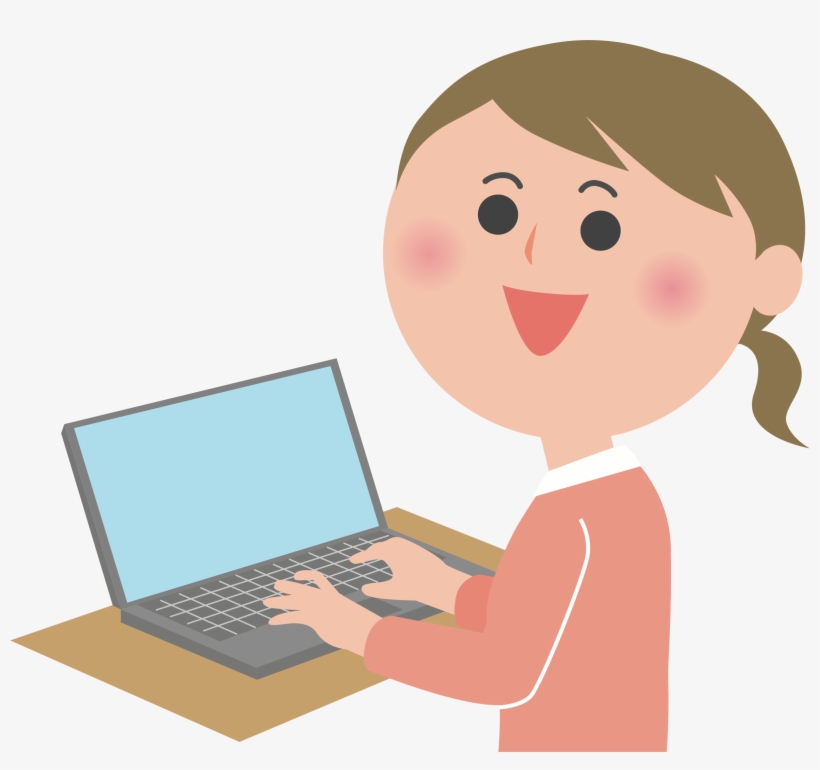 Happy Computer User Clip Art