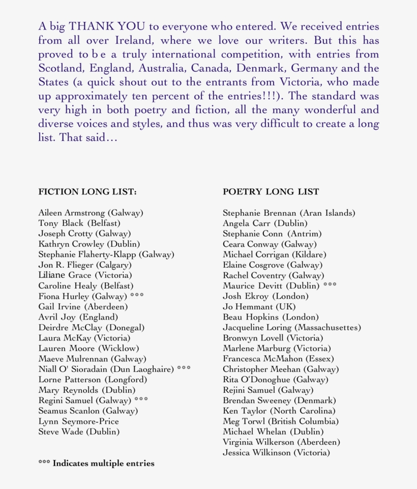 Doire Press Kindly Thanks Its Competition Sponsors, PNG Image ...