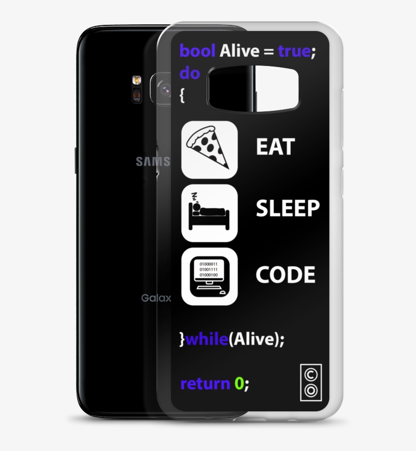 Eat, Sleep, Code, Samsung Case PNG Image | Transparent PNG Free ...