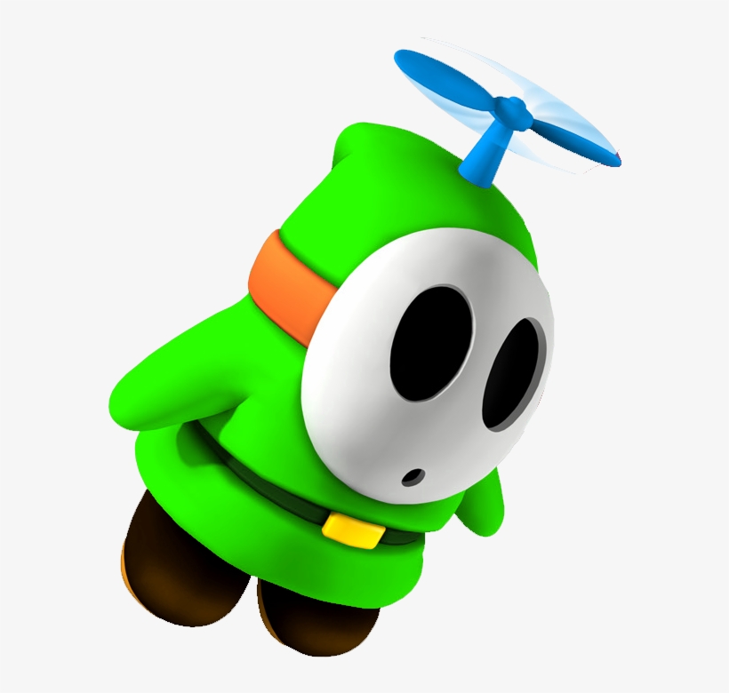 Green Fly Guy - Mario Bros Shy Guy PNG Image | Transparent PNG Free ...