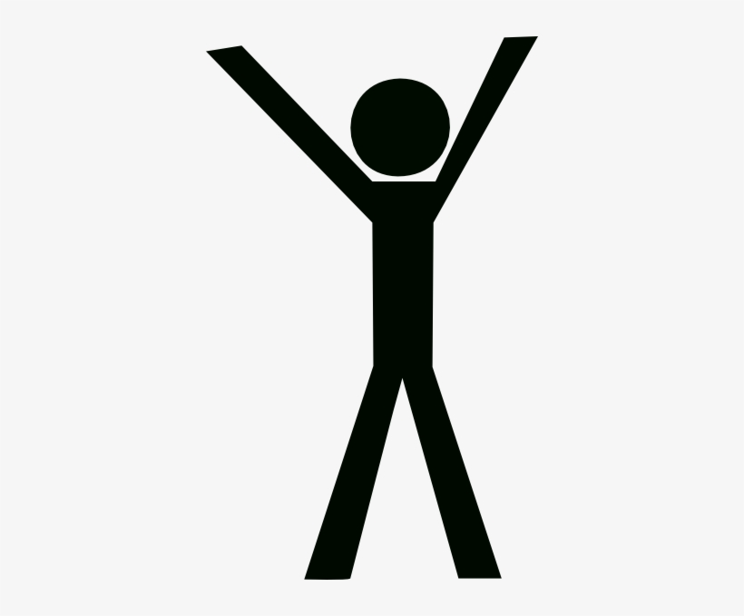 Stick Guy Hands Up Black Svg Clip Arts 366 X 599 Px PNG Image ...