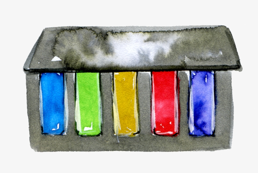 Hand Painted Paint Box Png Transparent - Pigment PNG Image ...