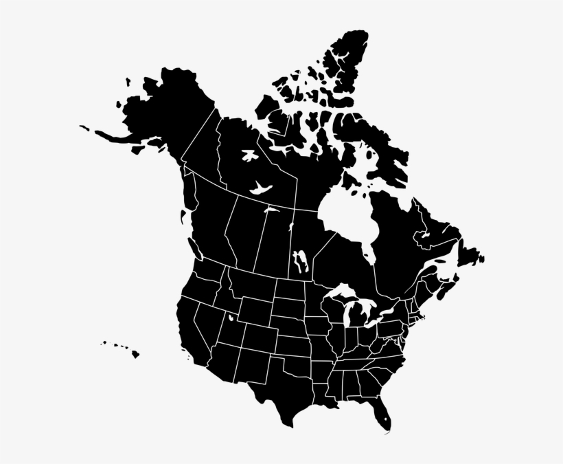 Download Usa Map Vector Ai - Map Of North America Vector | Transparent ...