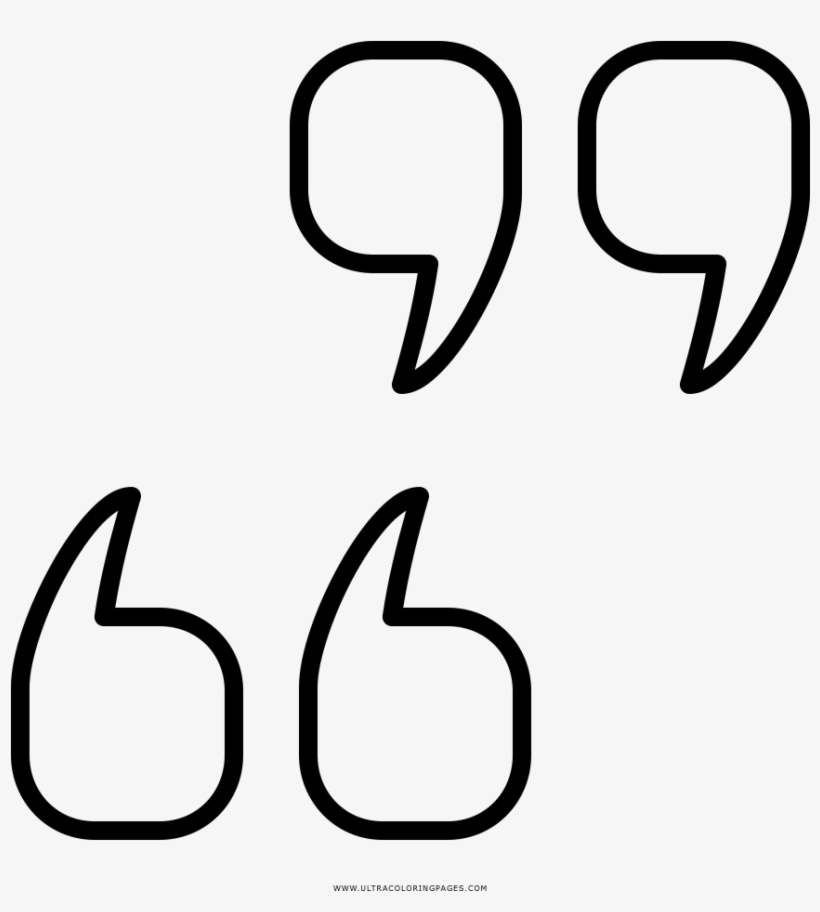 Download Quotation Marks Coloring Page - Drawing | Transparent PNG ...