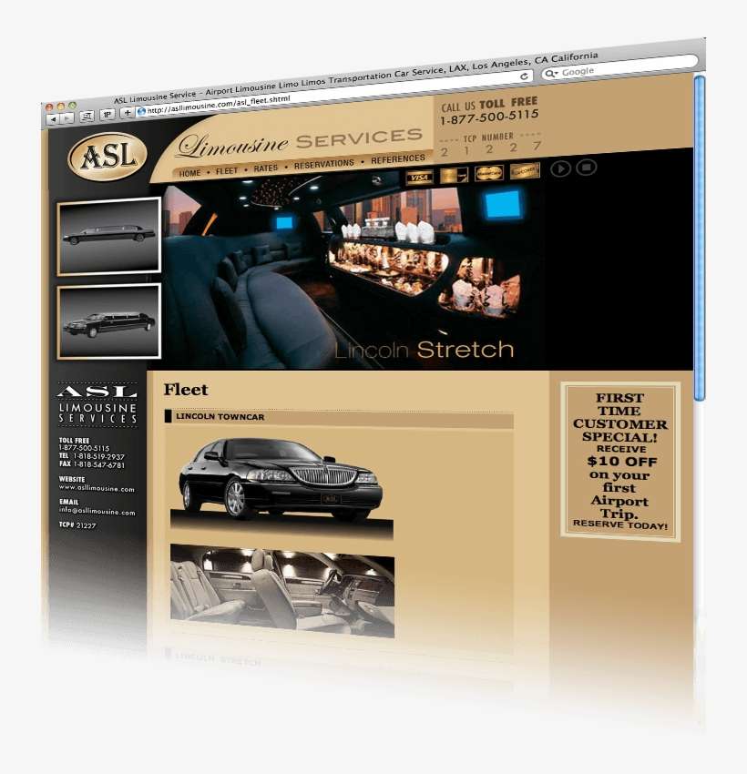 Asl Limousine Services, Limousine Car Service, Website PNG Image ...
