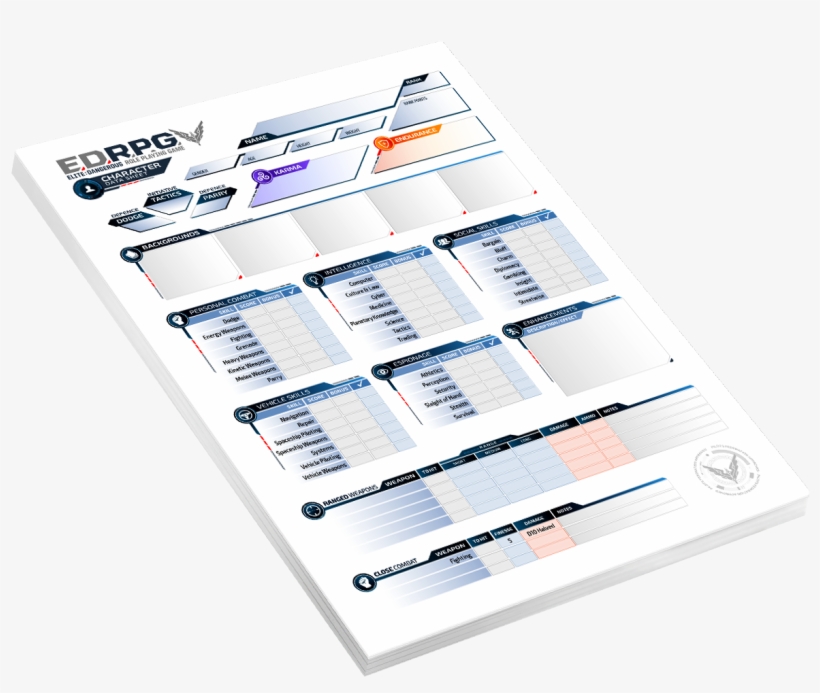 Character Sheet Pad PNG Image | Transparent PNG Free Download on SeekPNG