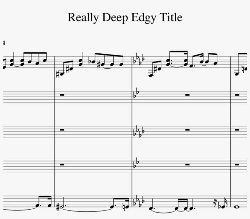 Really Deep Edgy Title Sheet Music For Guitar, Tenor PNG Image ...