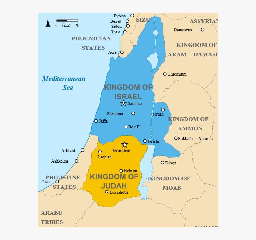 Download Kingdoms Of Israel And Judah Map 830 | Transparent PNG ...