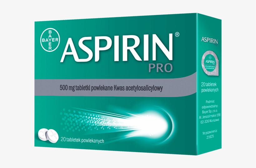 Aspirin Pro 500 Mg, Tabletki Powlekane, 20 Tabl PNG Image | Transparent ...