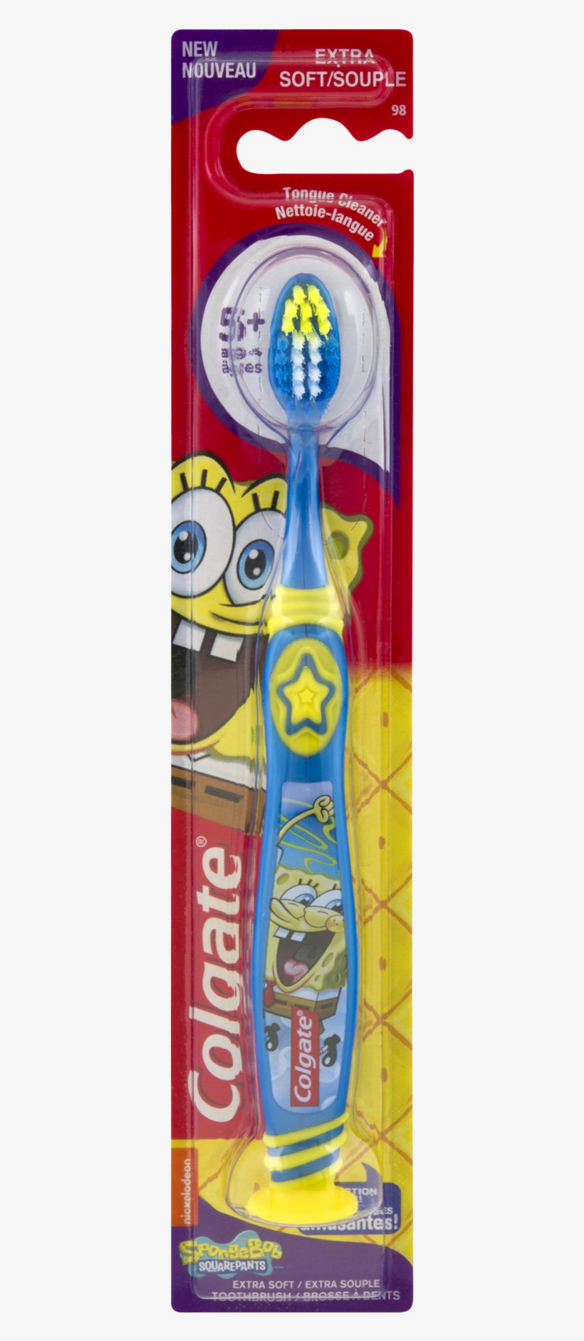 Colgate Toothbrush Spongebob Squarepants Extra Soft, PNG Image ...