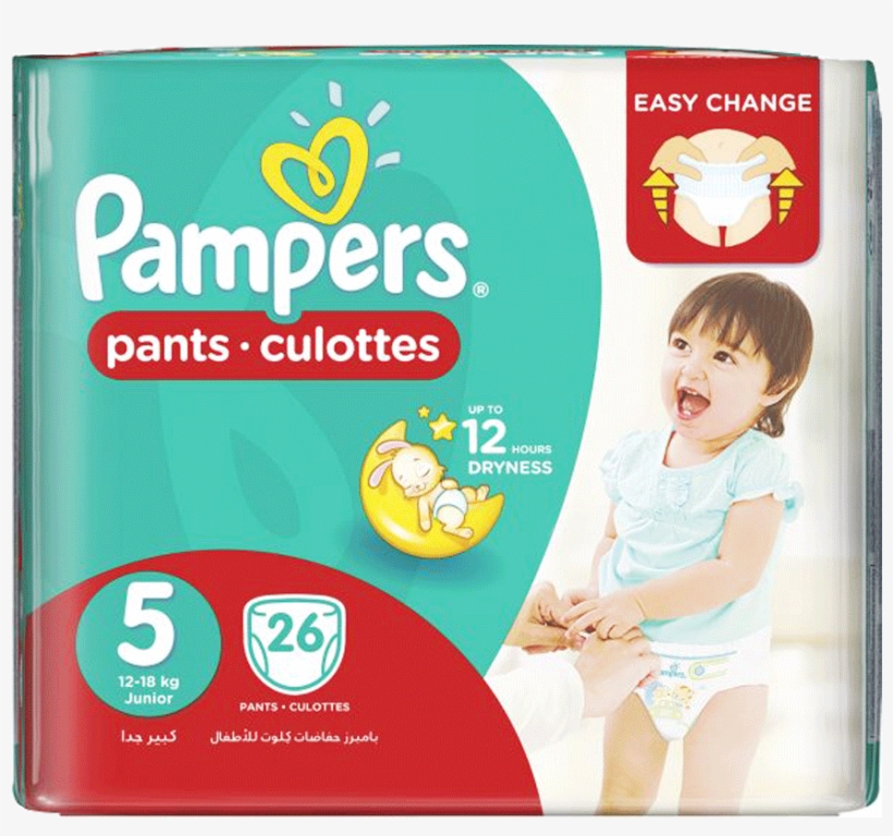 Pampers Pants 5 Junior 12-18kg 26pcs PNG Image | Transparent PNG Free ...