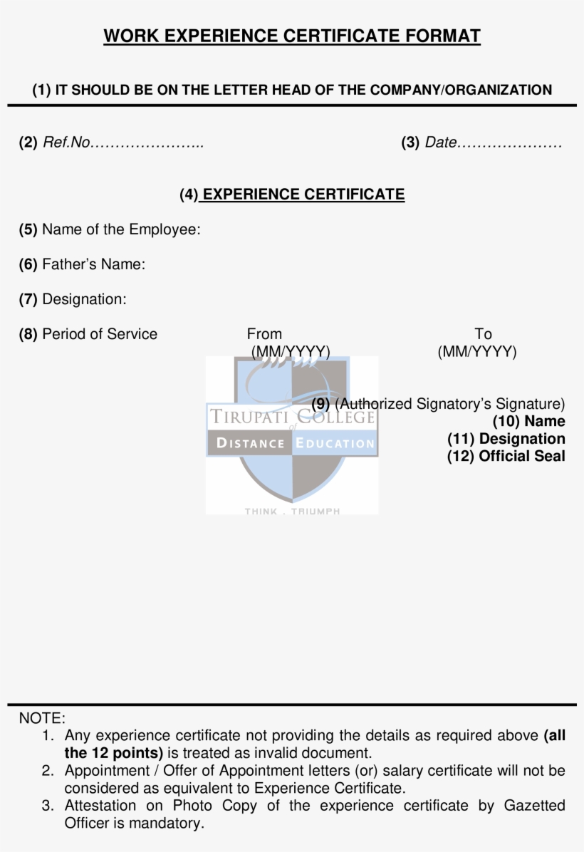 Work Certificate Letter Main Image PNG Image | Transparent PNG Free ...