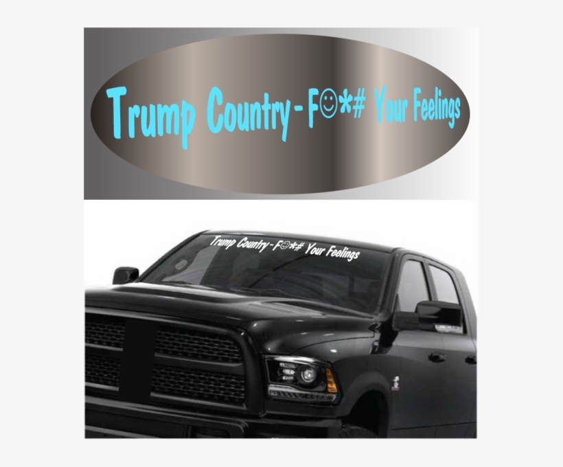Trump Country Donald Trump Windshield Banner Car Decal - Ram Truck All ...