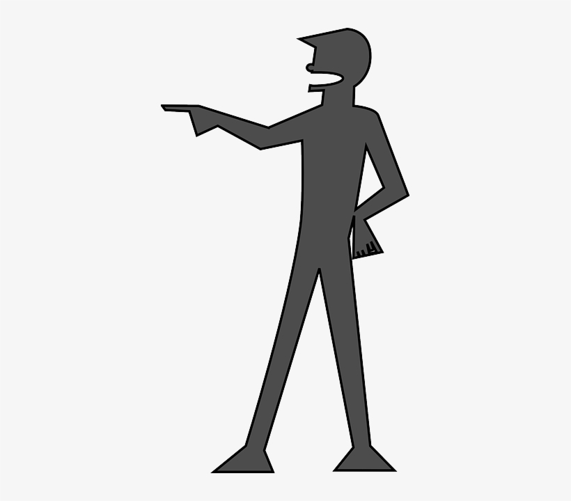 Download Man, You, Silhouette, Pointing, Gesture, Human, Person - Draw ...