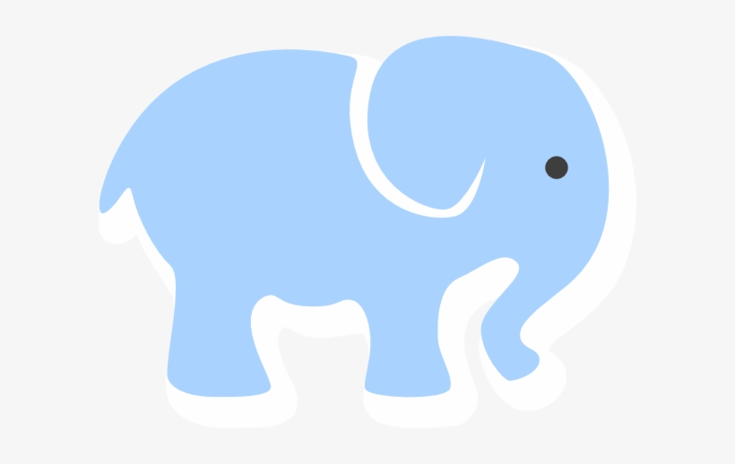 Blue Baby Elephant Clipart