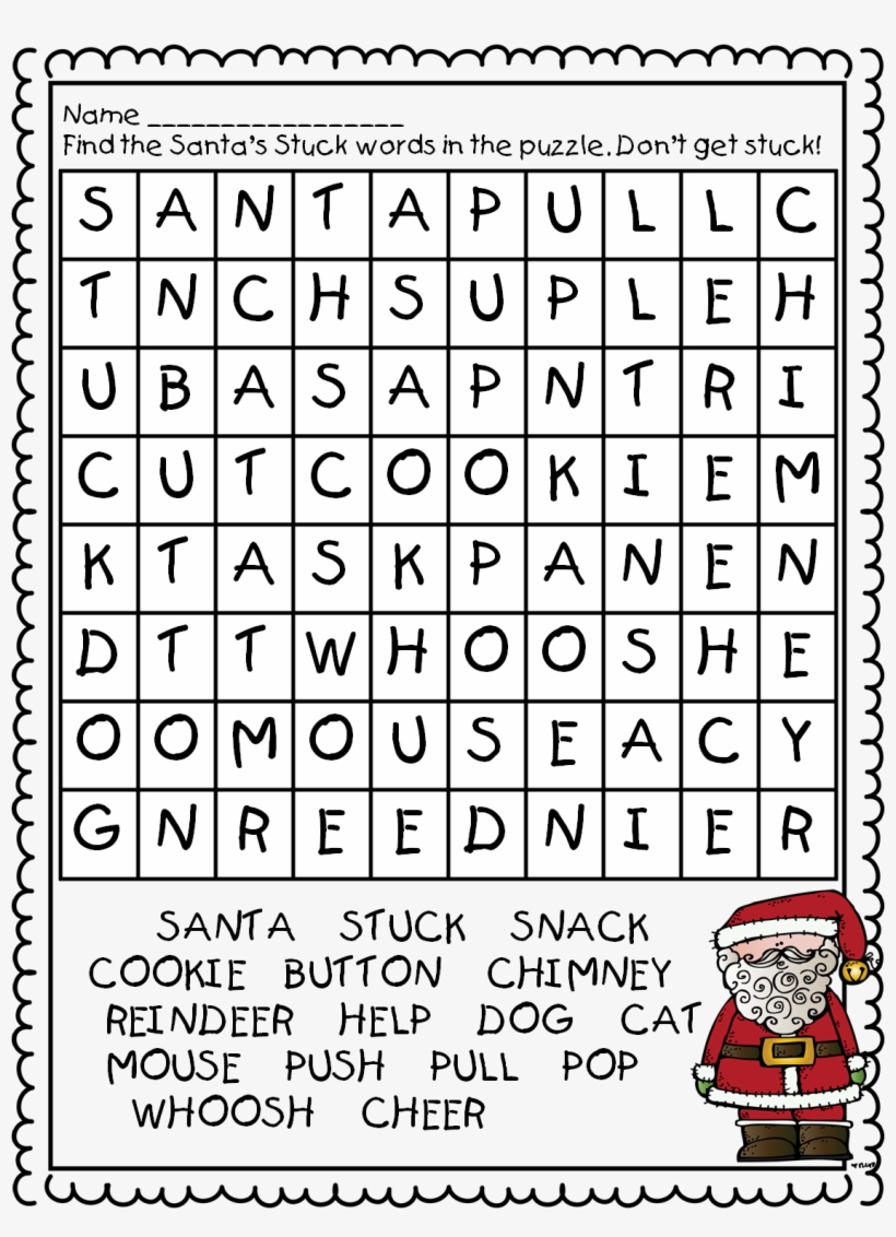 Oh No Santas Stuck Word Search PNG Image | Transparent PNG Free ...