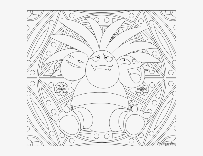 Download Adult Pokemon Coloring Page Exeggutor | Transparent PNG ...