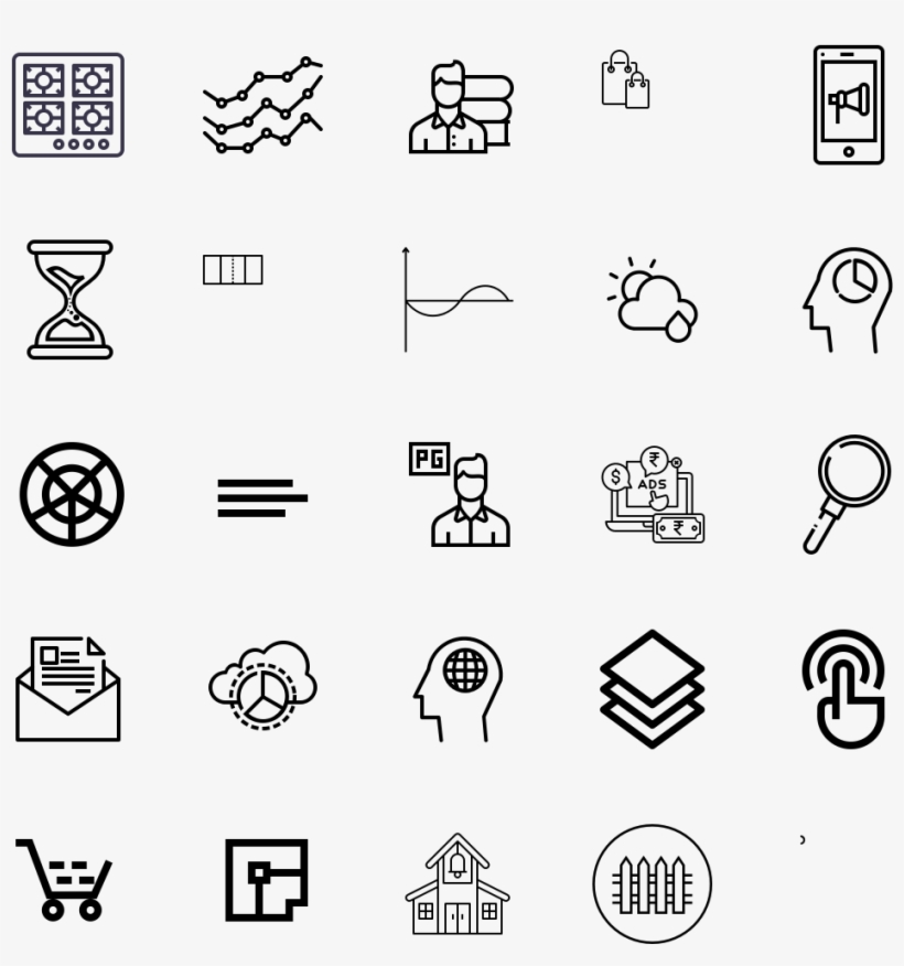 Line Icons Bundle PNG Image | Transparent PNG Free Download on SeekPNG