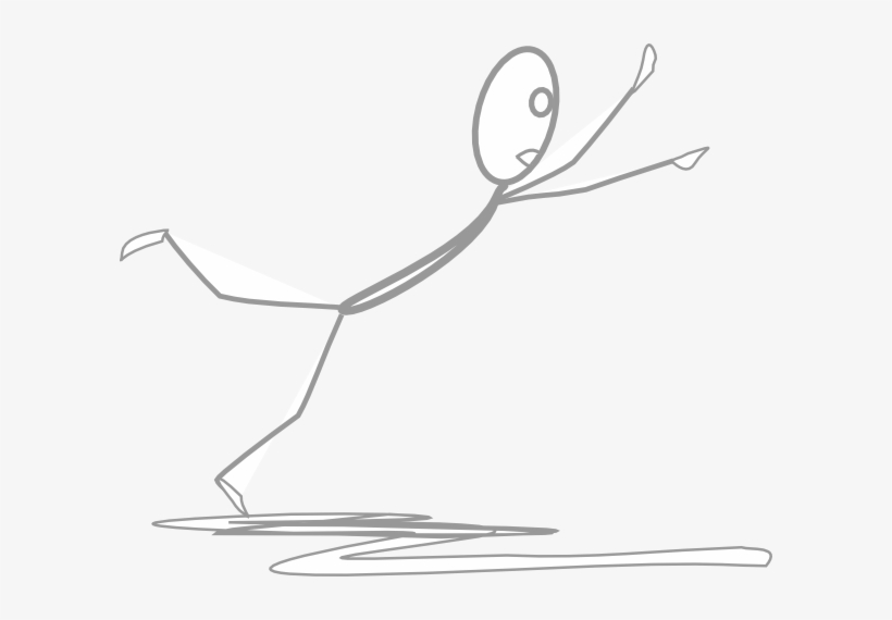 Download How To Set Use Grey Stick Man Falling Icon Png | Transparent ...