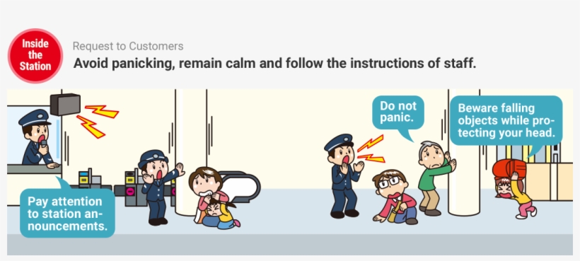 Avoid Panicking, Remain Calm And Follow The Instructions - Cartoon PNG ...