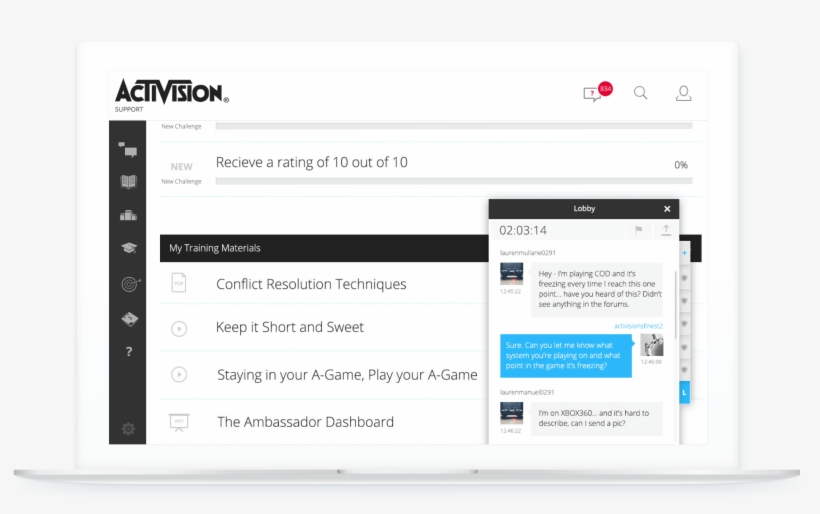 Activision Support Dashboard Chat PNG Image | Transparent PNG Free ...