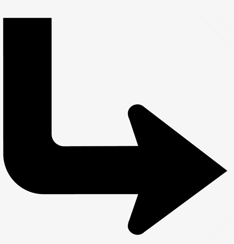 Bent-arrow - Arrow Going Down And Right PNG Image | Transparent PNG ...