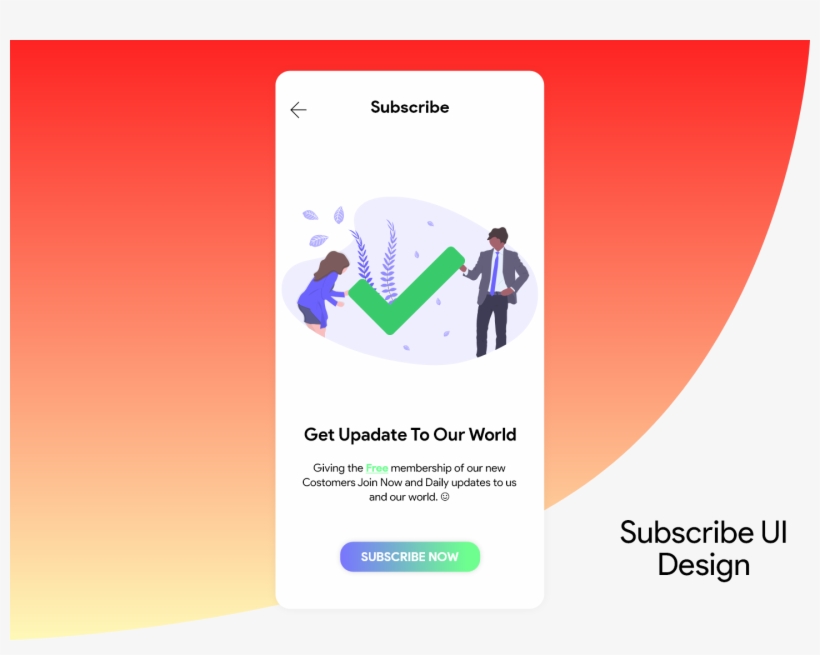 Subcribe For Dribble Subscribe Form App Design Ui Ux - Graphic Design ...