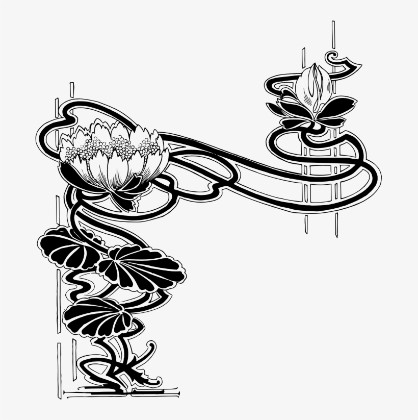 Lotus Flower Frame - Illustration PNG Image | Transparent PNG Free ...