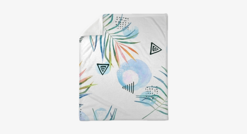 Abstract Print With Watercolor Random Elements - Drawing PNG Image ...