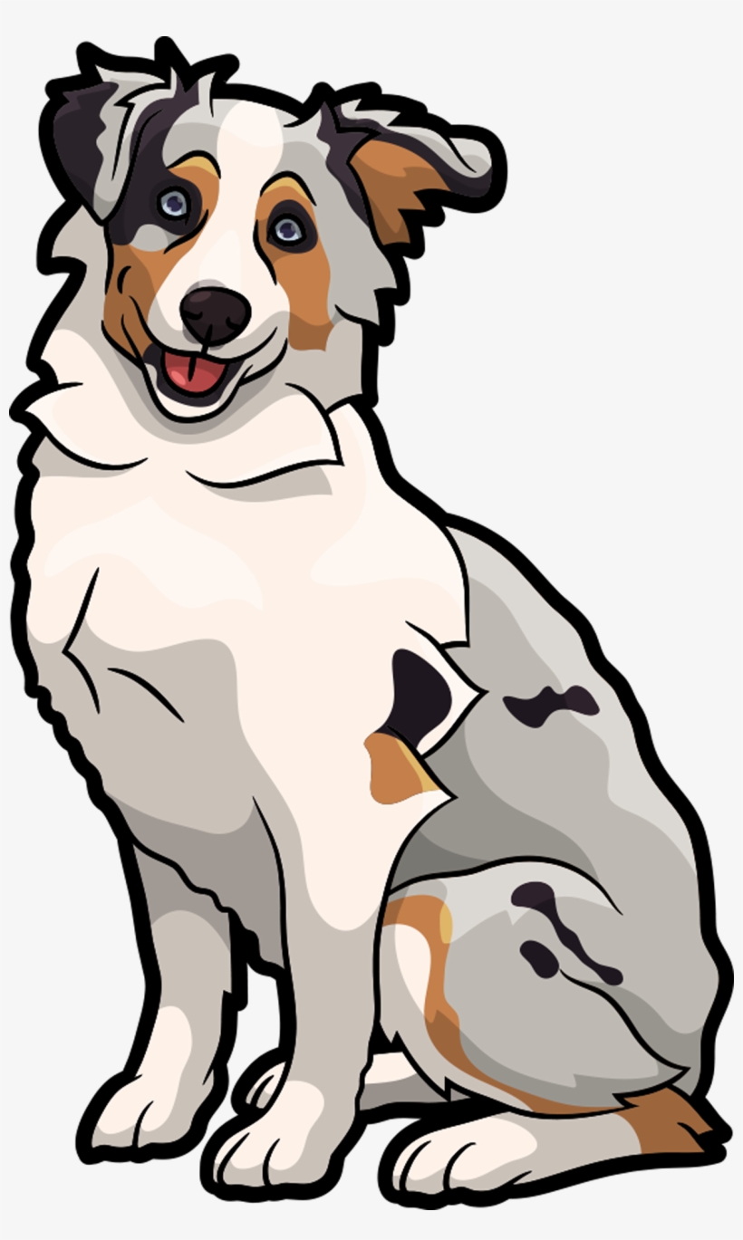 Australian Shepherd Clipart Head - Miniature Australian Shepherd Clip ...