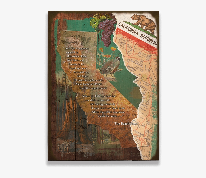 Northern California Sentimental Series Sign - California Republic PNG ...