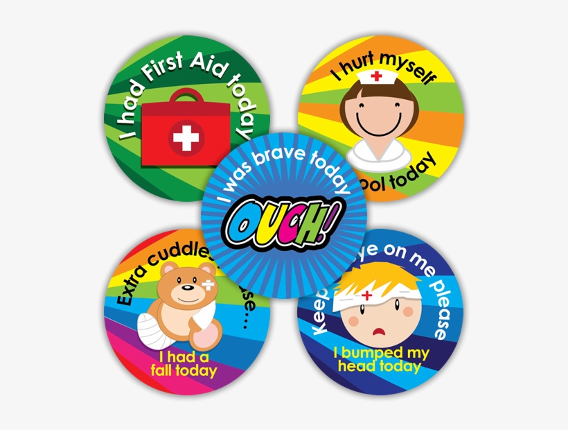 These Colourful First Aid Stickers Are Sure To Help - Circle PNG Image ...