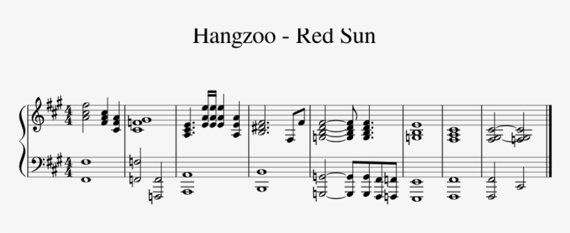 Red Sun Intro - Sheet Music PNG Image | Transparent PNG Free Download ...