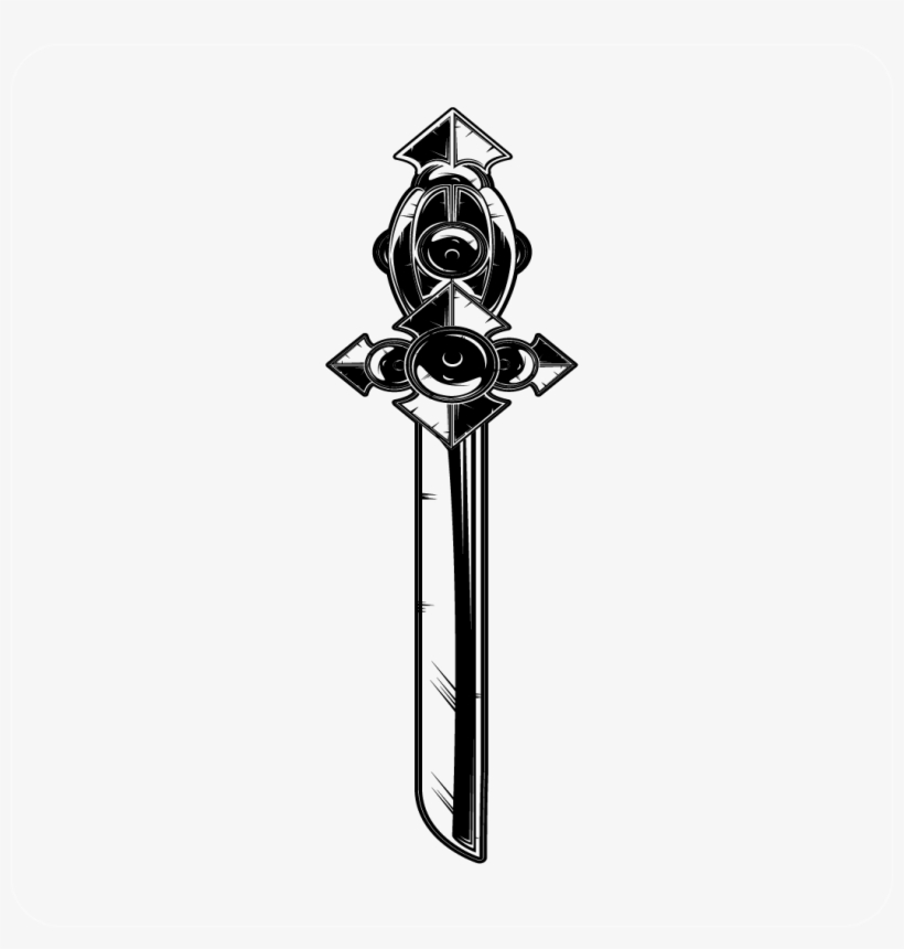 Medieval Sword Decal Style 4 - Illustration PNG Image | Transparent PNG ...