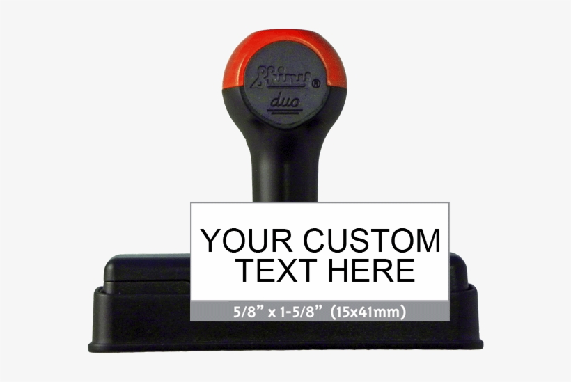 Up To 4 Lines Of Custom Text - Office Rubber Stamp PNG Image ...