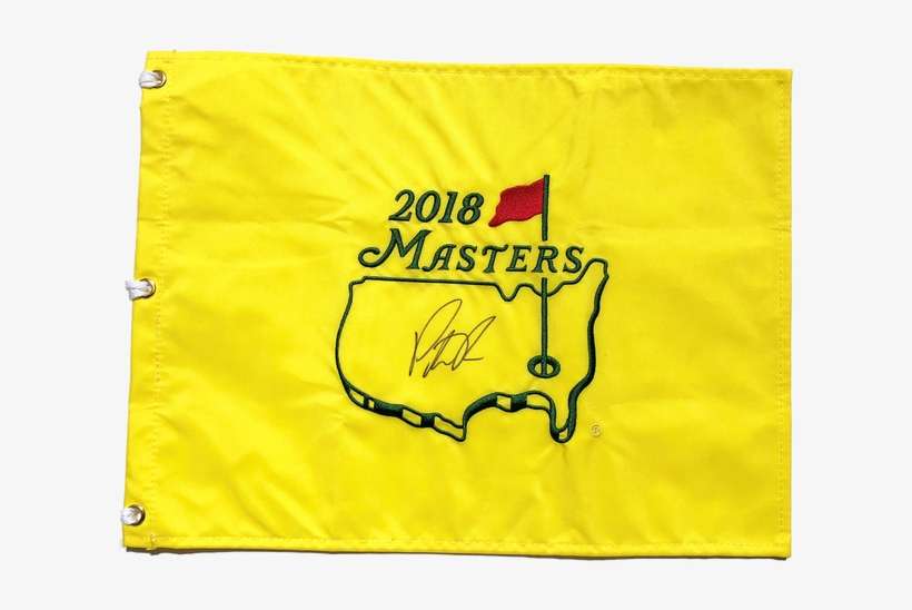 Patrick Reed Autographed 2018 Masters Pin Flag Jsa - Masters Flag PNG ...