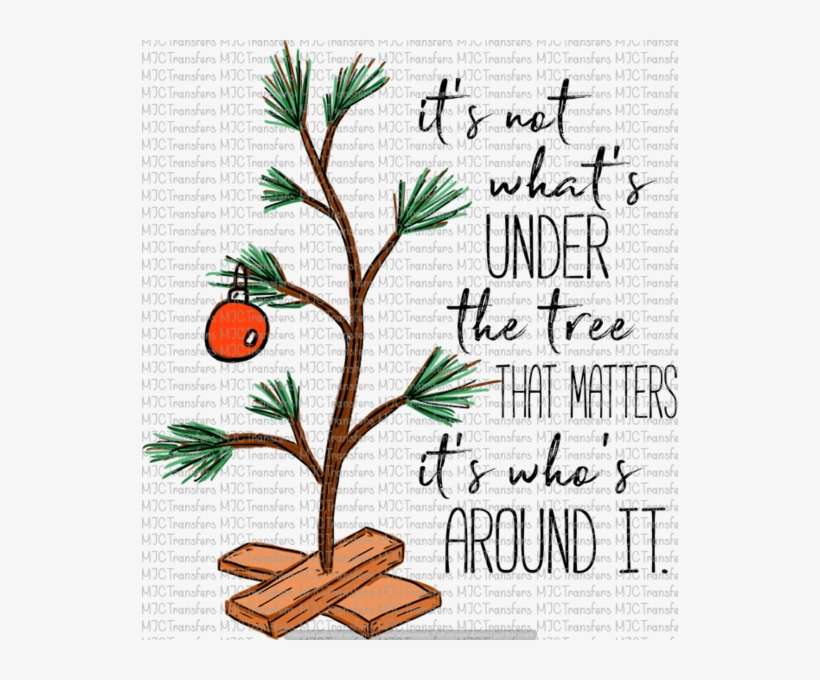 Charlie Brown Tree With Quote PNG Image | Transparent PNG Free Download ...
