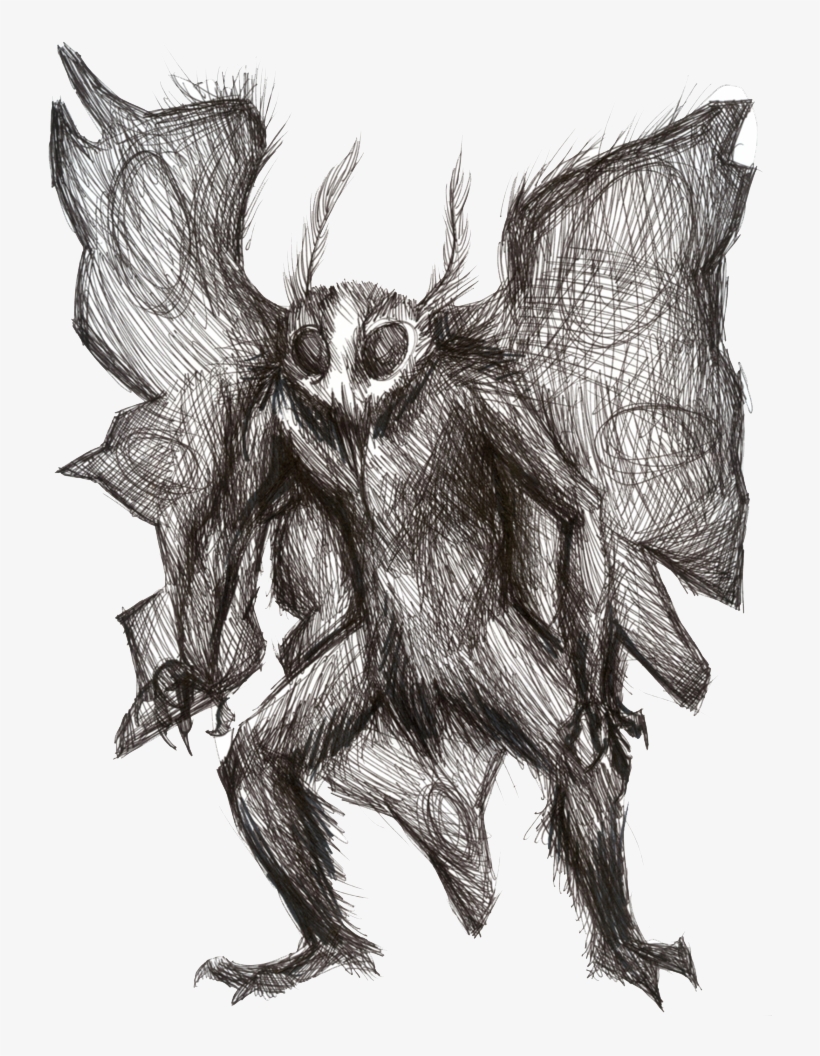 This Png File Is About Tv , Cartoon Software , Monkey - Mothman Drawing ...