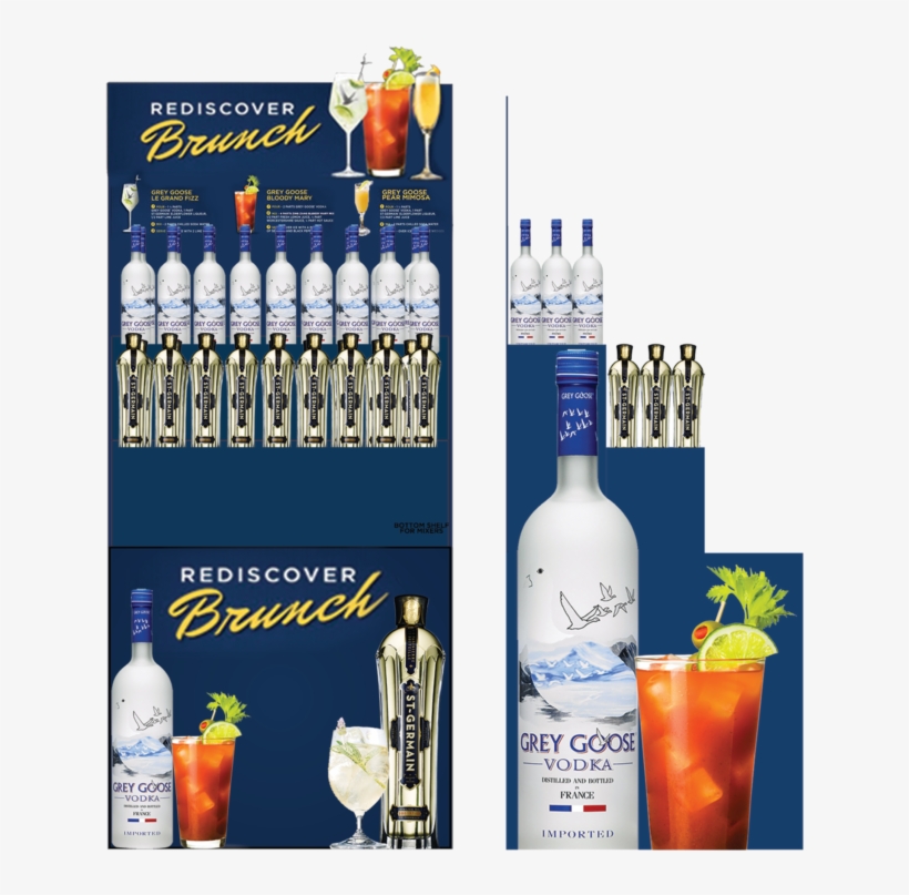 Grey Goose Corrugated Display - Domaine De Canton PNG Image ...