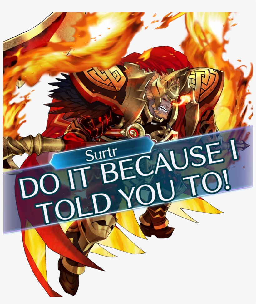Thanks - Fire Emblem Heroes Surtr PNG Image | Transparent PNG Free ...