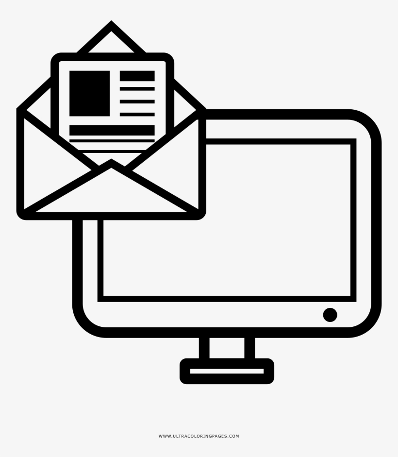 Email Coloring Page - Vetor Email PNG Image | Transparent PNG Free ...