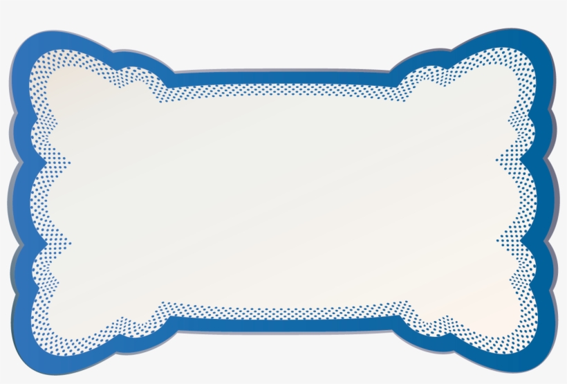 Download Blue Outline Tray Badge Blue Dot Border With White ...