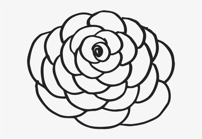 Rubber Stamp Leaf Stamps Stamptopia - Flower Outline Stamp PNG Image ...