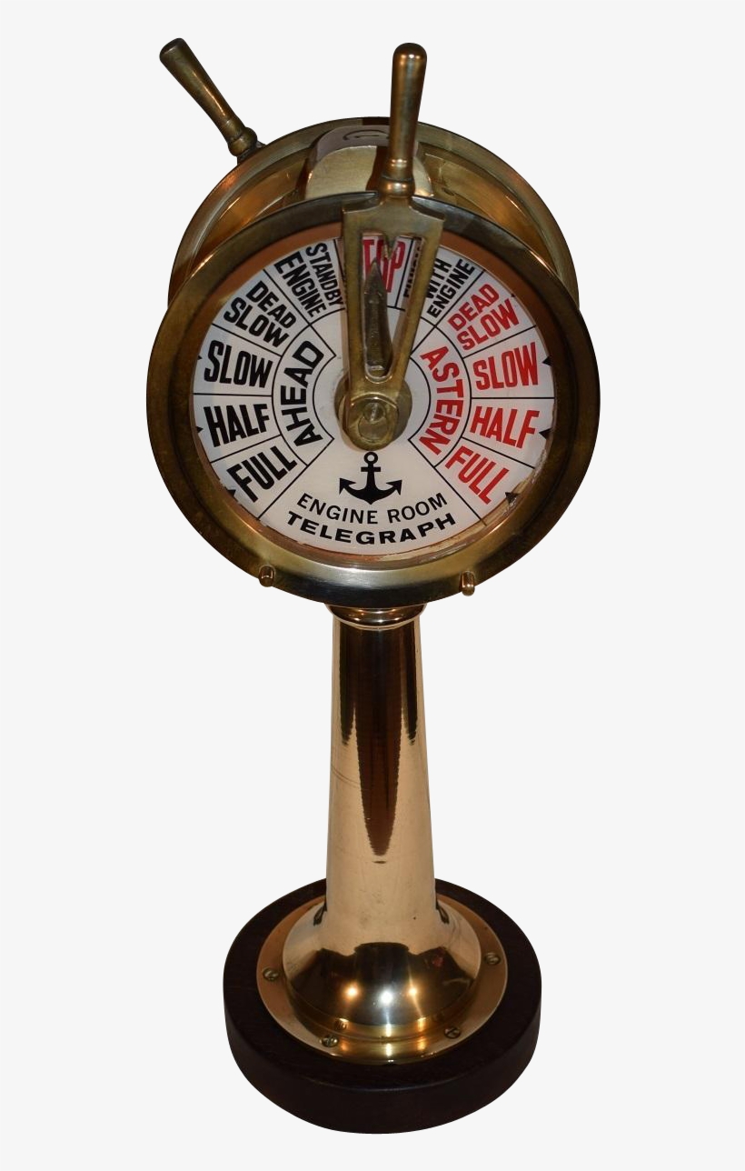 Beautiful Vintage Nautical Brass Ships Engine Room - Alarm Clock PNG ...