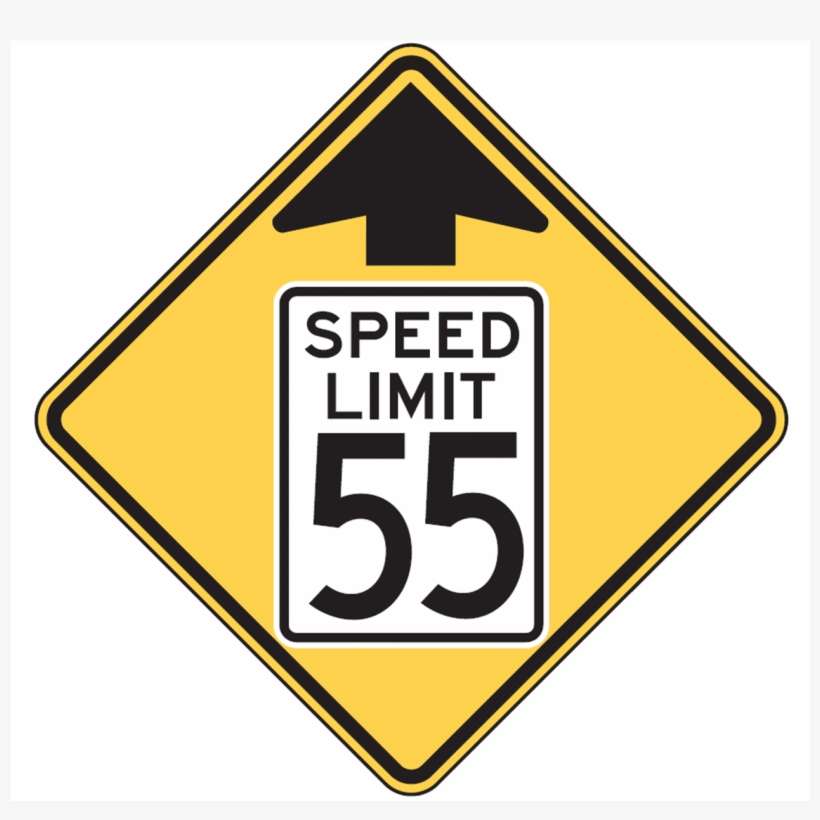 Speed Reduction Sign Sign Is Used In - Speed Limit Sign PNG Image ...
