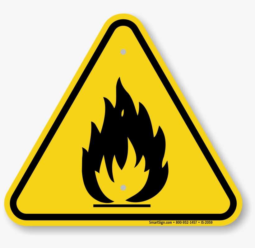 Iso Fire Hazard Warning Sign Symbol - Fire Hazard Sign Png PNG Image ...