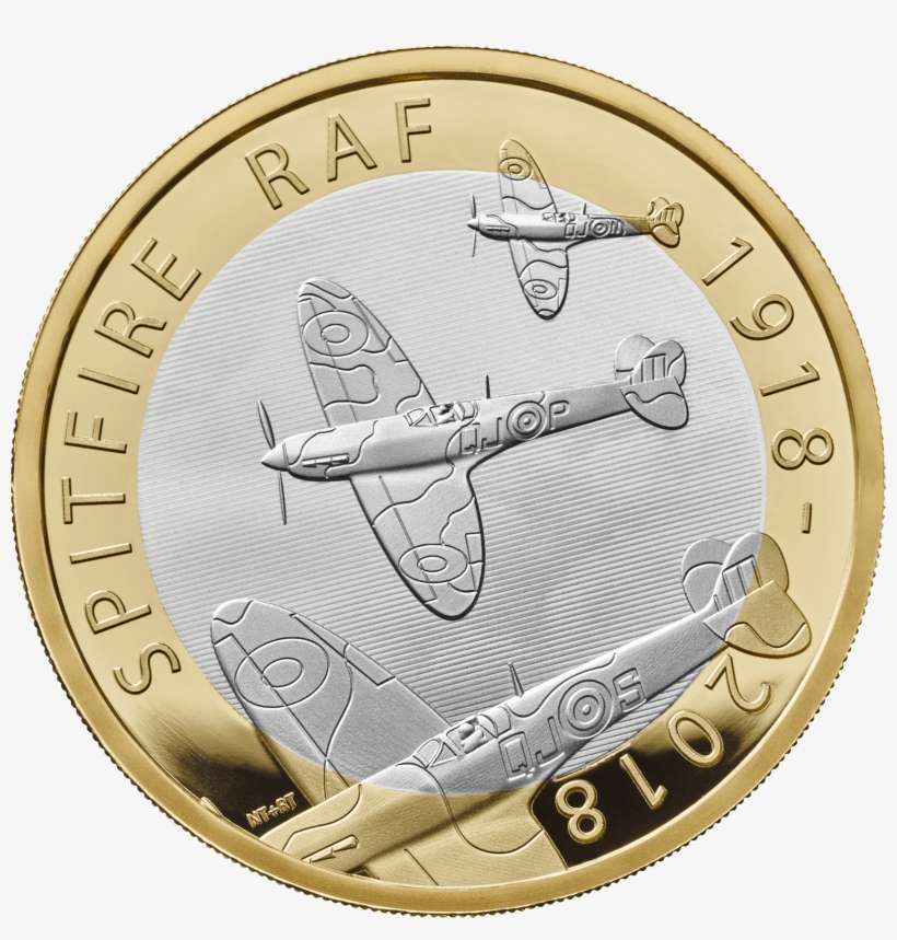 The Raf Centenary 2018 Spitfire Uk Silver Proof Piedfort - 2018 Raf 2 ...