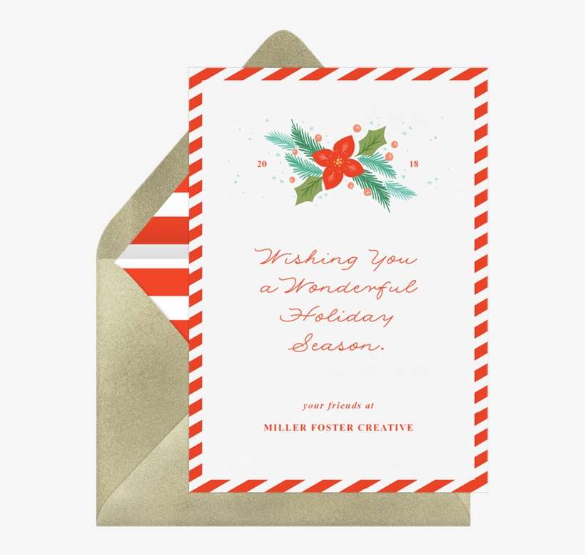 "christmas Note" Holiday Card In Red By Paper Raven - Christmas Note ...