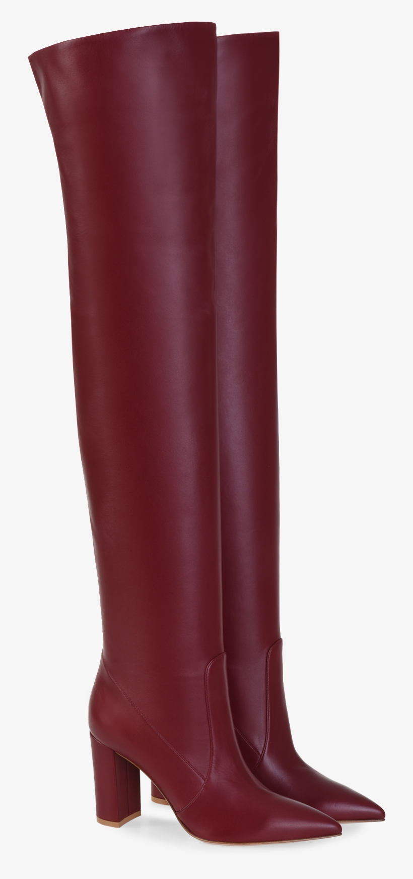 Morgan 85, Thigh-high Boot In Syrah Red Nappa - High Heels PNG Image ...