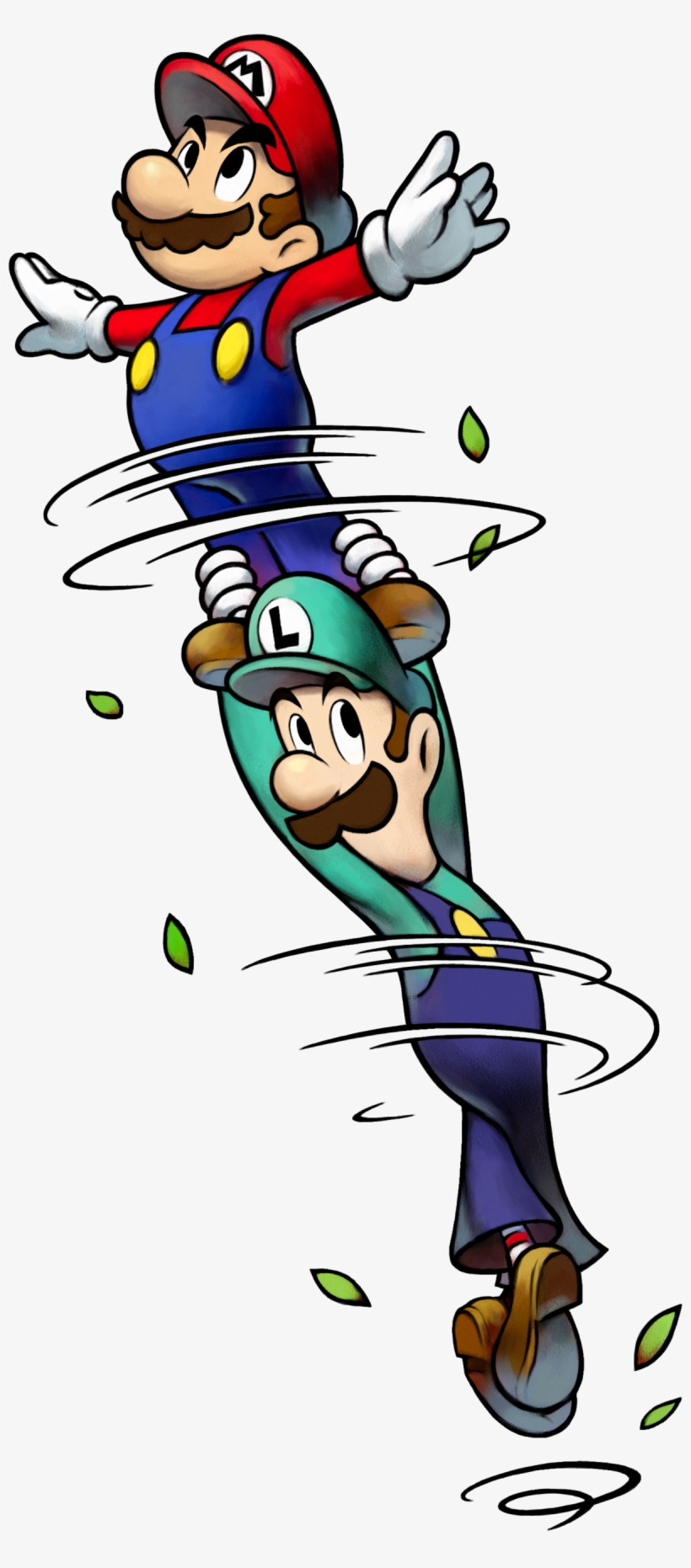 Super Mario Wiki Β - Mario And Luigi Spin Jump PNG Image | Transparent ...